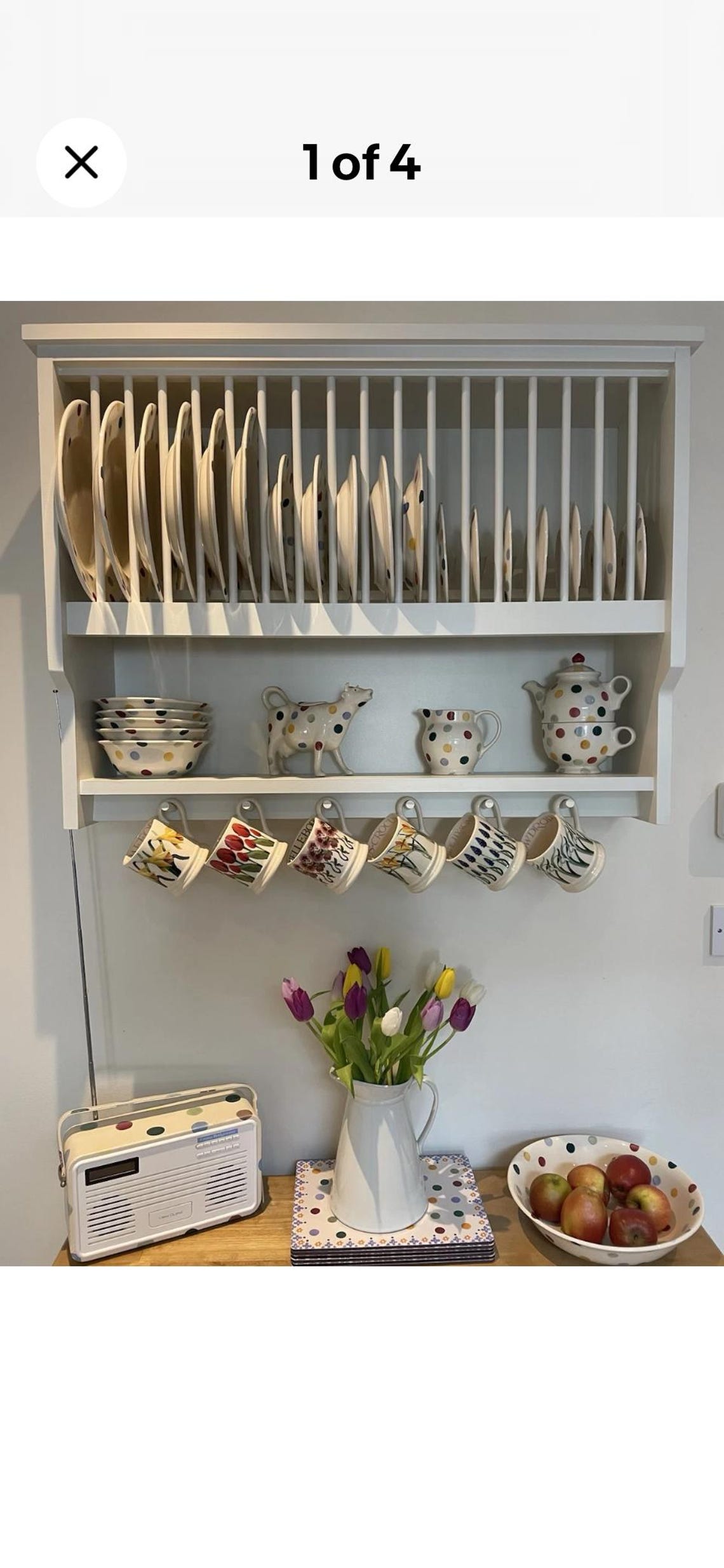 The Coxbench Handmade Kitchen Plate Rack Storage Finished in Your ...