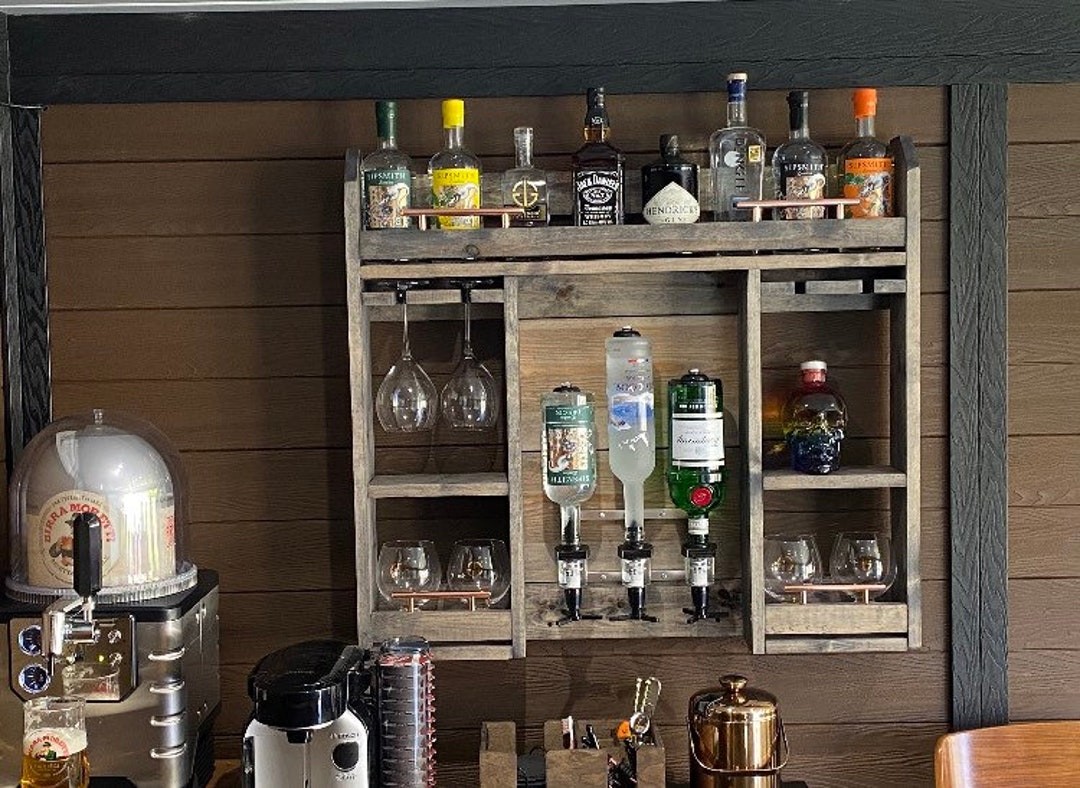 Luxury Home Garden Pub Bar Mounted Drinks Spirits Optics Wall - Etsy