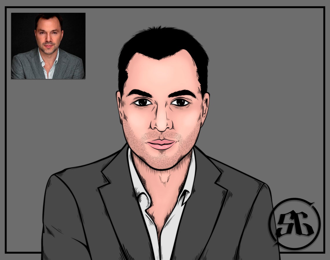 Digital Art Cartoon Portrait Custom Portrait Couple - Etsy