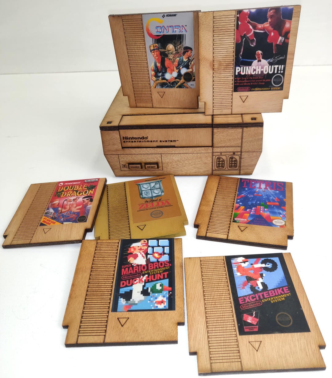 Nintendo Coaster Dispenser-7 Coasters/cartridges. Retro Gaming Handmade ...