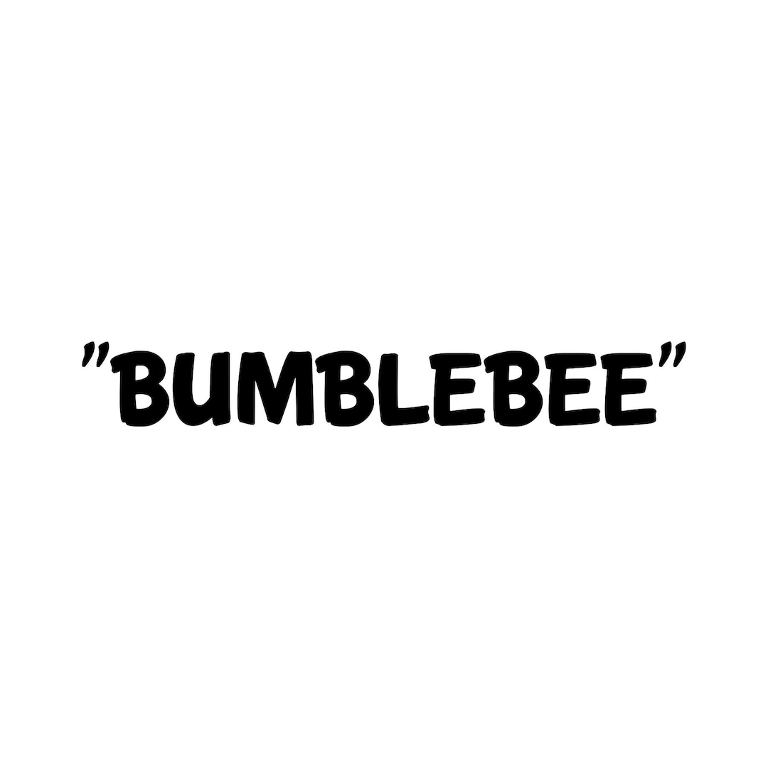 Bumble Bee Text Straight Vinyl Decal for Car Truck + Buy 1 Get 1 FREE ...