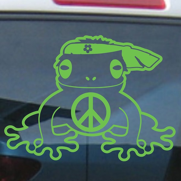 Peace Frog Window Decal - Etsy