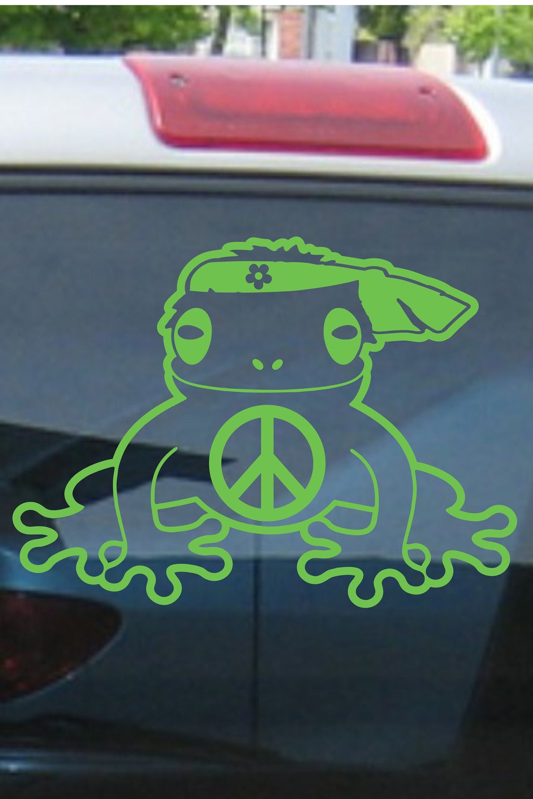Hippie Love Peace Frog Decal Bumper Sticker. Funny, Love, Hippie - Car ...