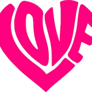 Hippie LOVE HEART Decal Bumper Sticker-funny, Love, Hippie - Car Window ...