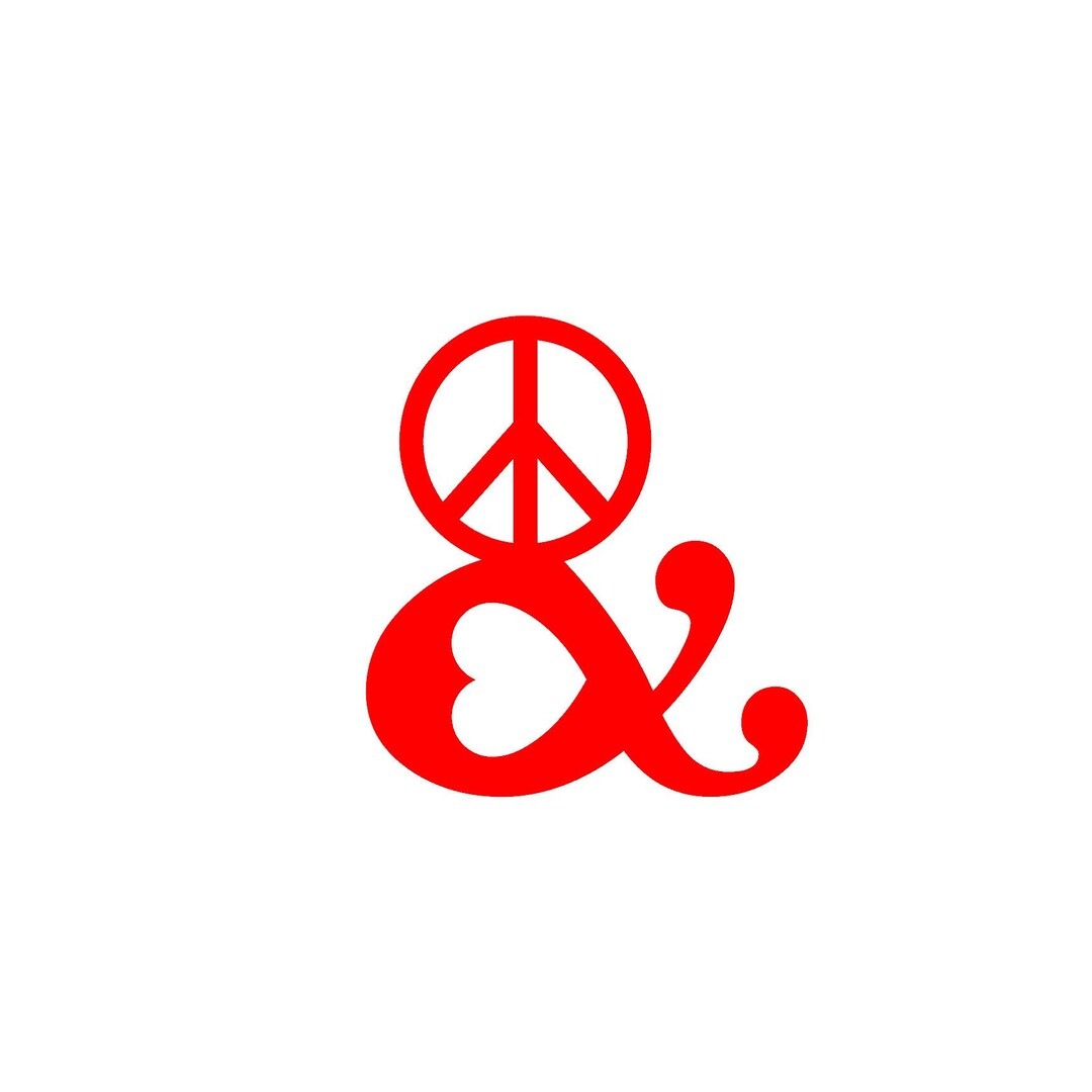 PEACE & LOVE Vinyl Decal Sticker Car Window Wall Laptop - Etsy