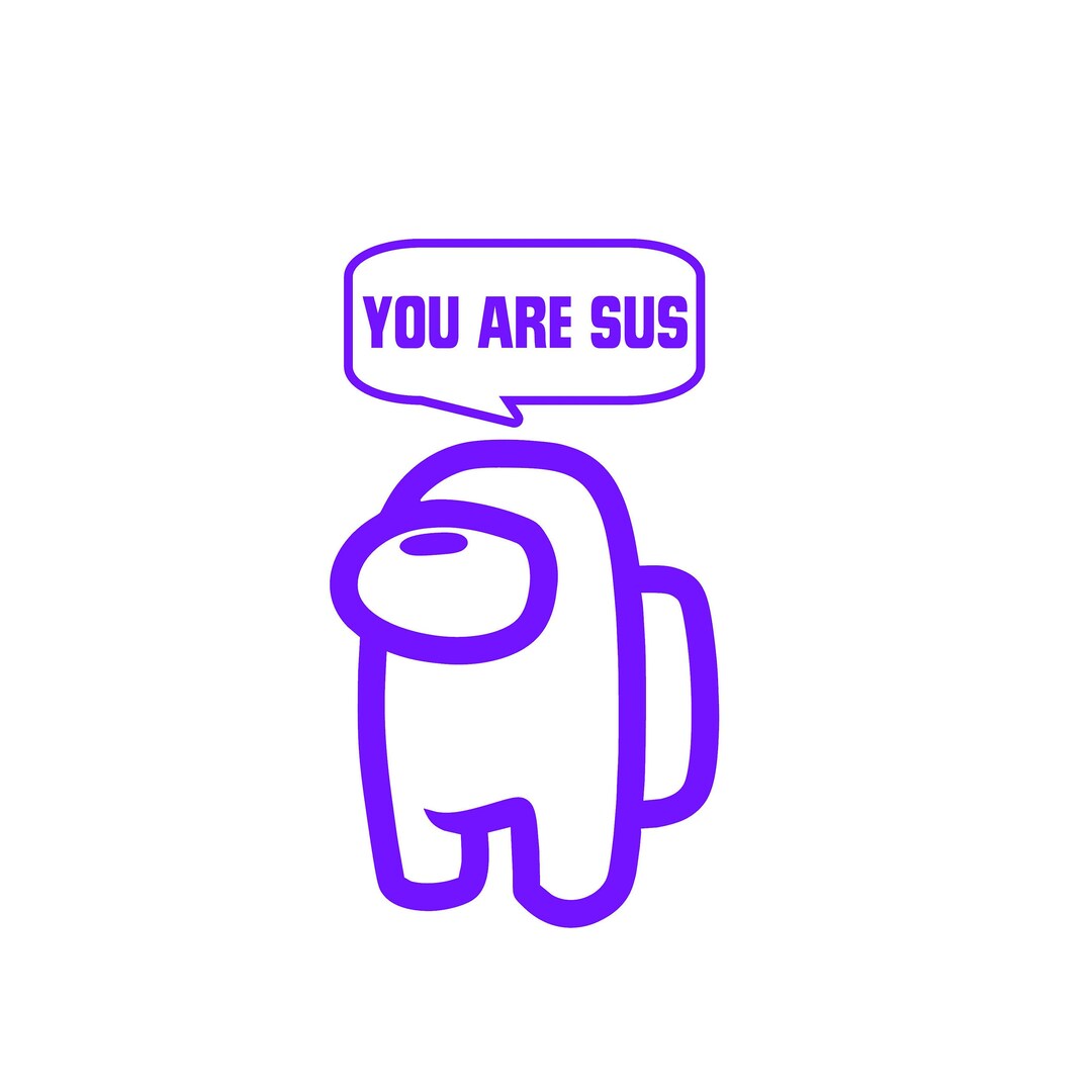 Among Us You Are SUS Vinyl Decal - Etsy