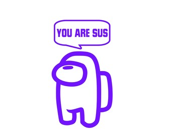 Custom Among Us Inspired Font Name Vinyl Decals - Etsy