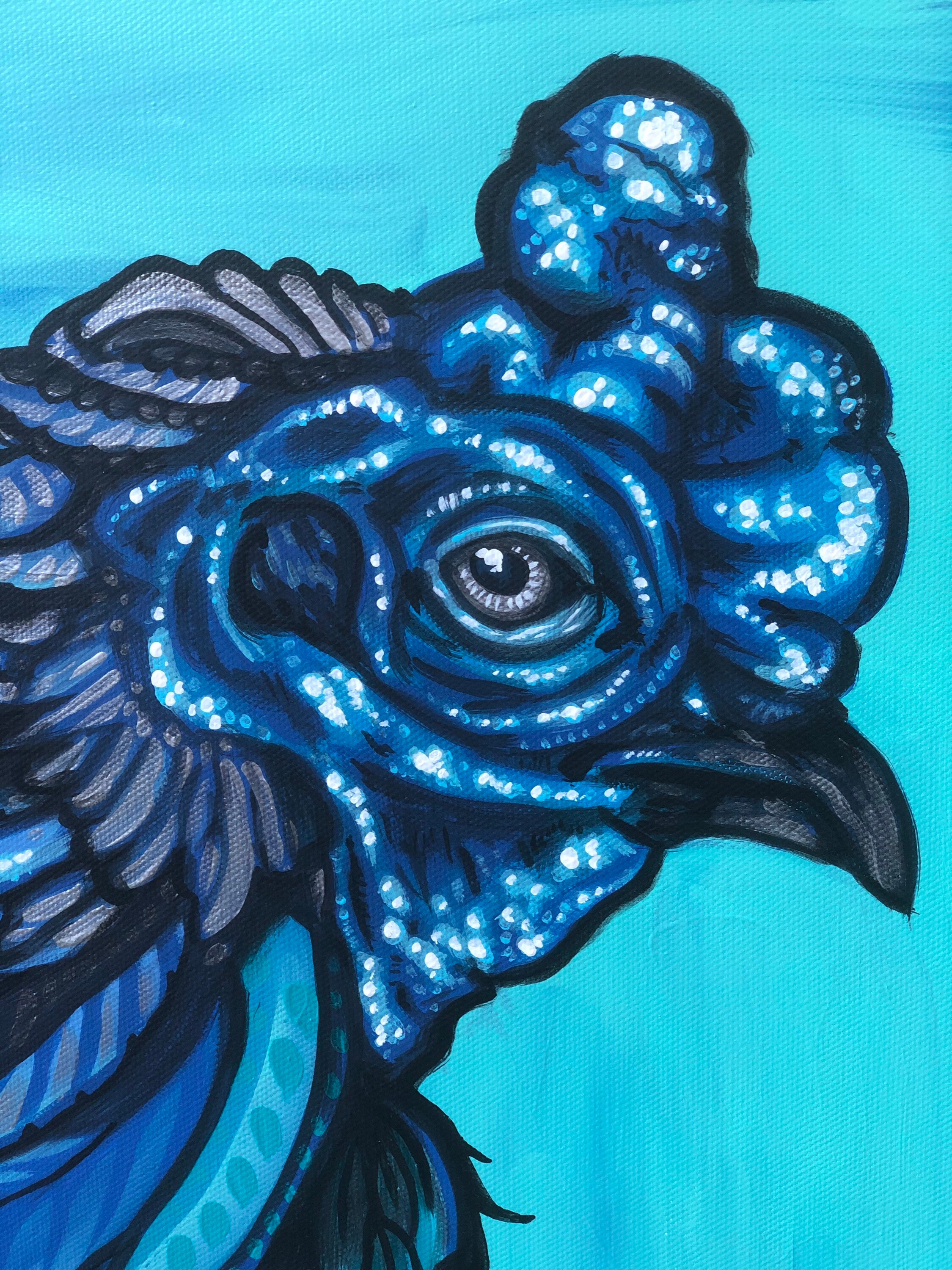 Krill 24x24 Folk Story Chicken Painting - Etsy