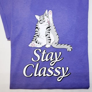 Stay Classy Cat Shirt Funny Cat Tee - Etsy