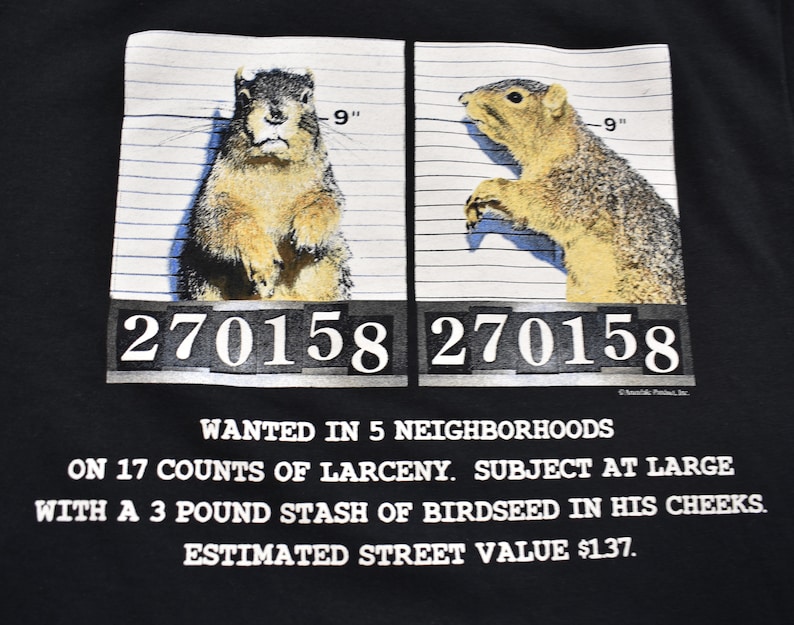 Mugshot Squirrel T-shirt: Funny Animal Fails Tee - Etsy