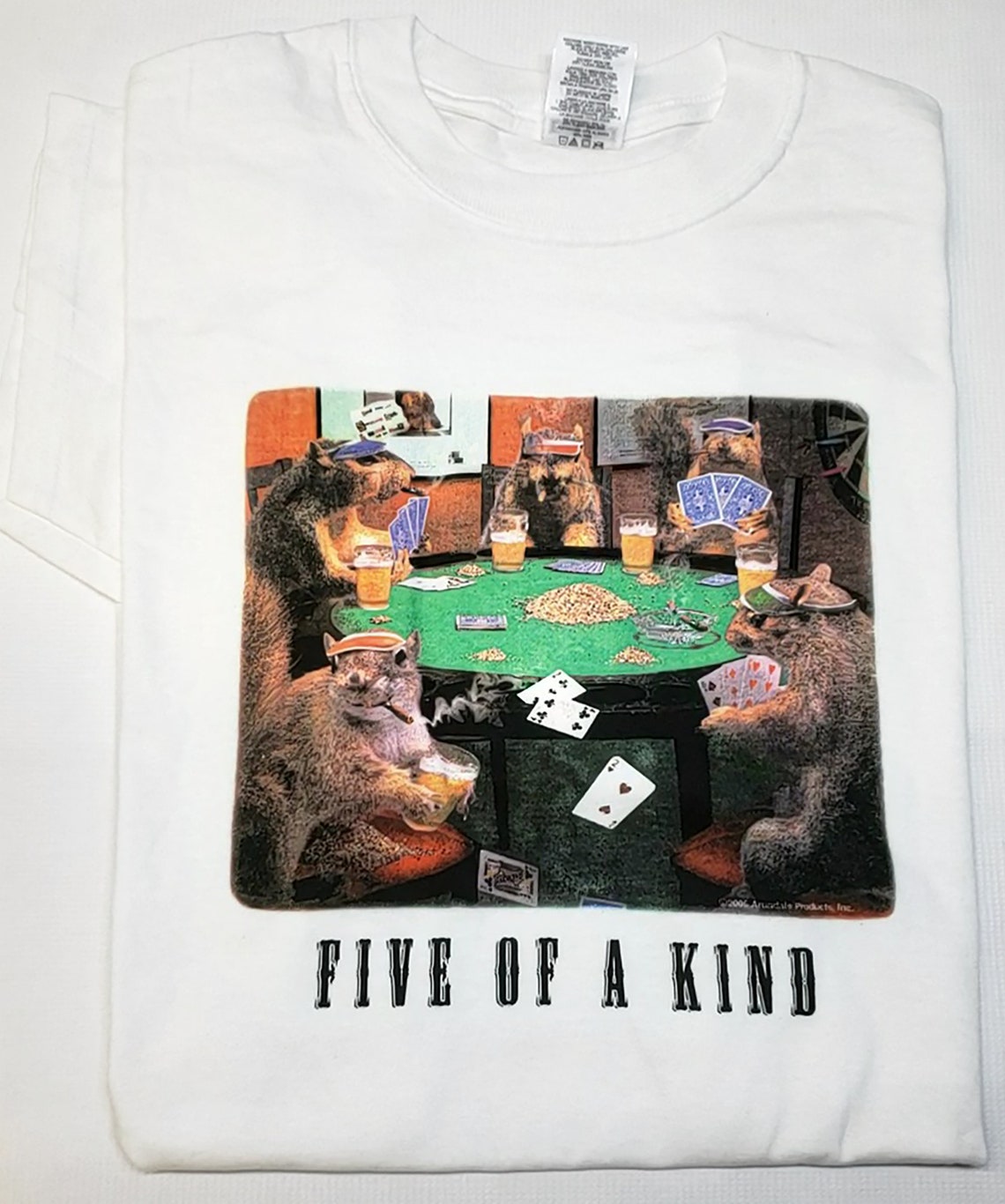 Five of a Kind, Poker Squirrels Tee | Funny Squirrels Playing Poker ...