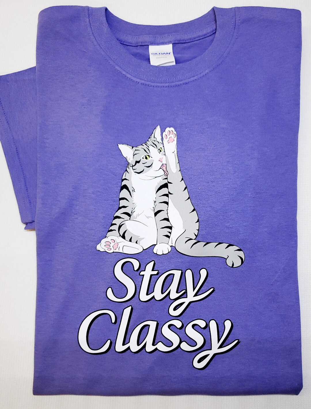 Stay Classy Cat Shirt Funny Cat Tee - Etsy