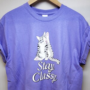 Stay Classy Cat Shirt Funny Cat Tee - Etsy