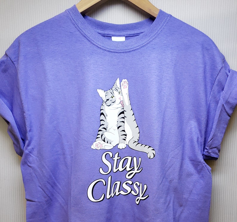Stay Classy Cat Shirt Funny Cat Tee - Etsy