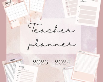 Printable Educator Planner 2023-24 Simple, Clean, Large Print PDF and ...