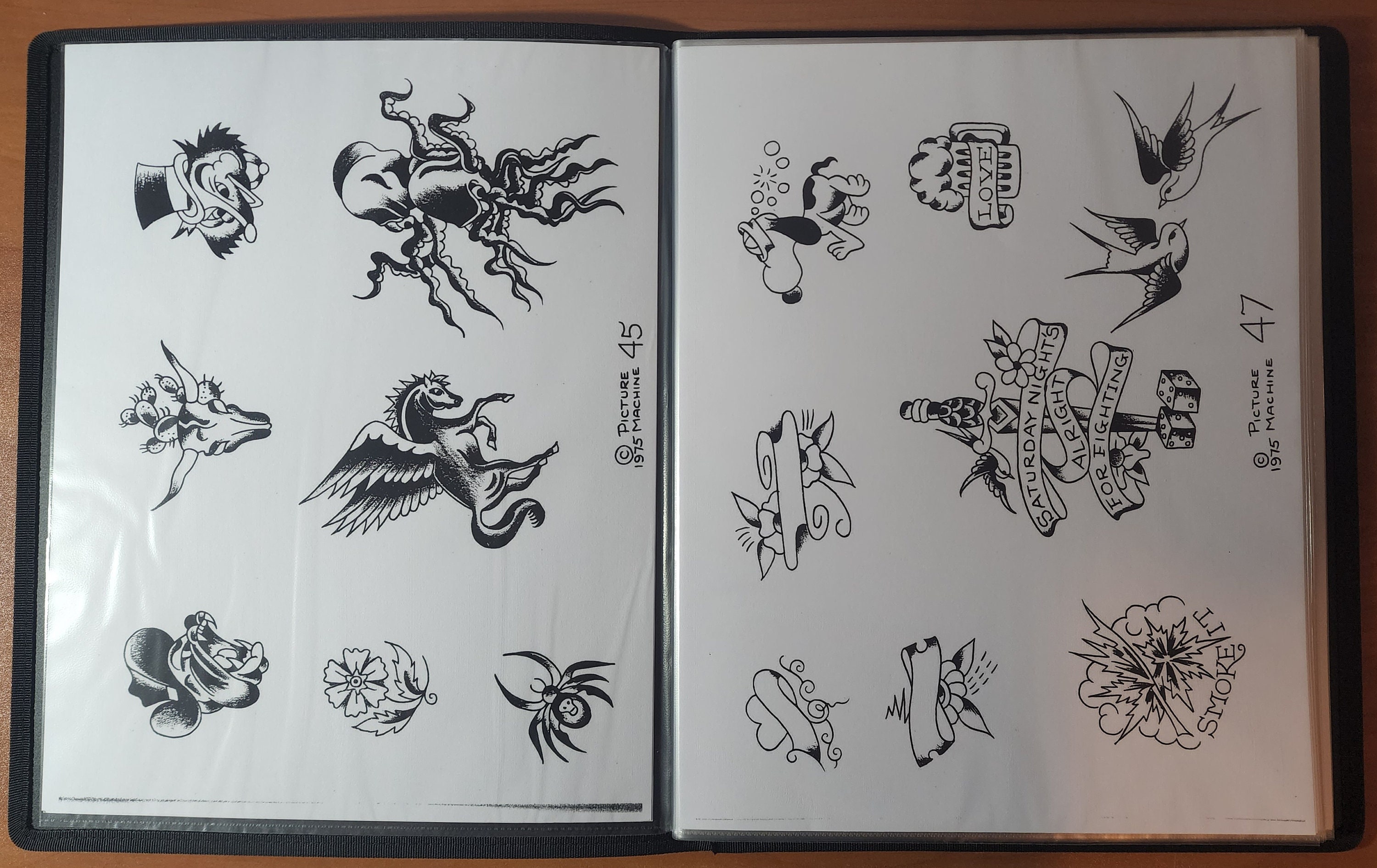 1975-76 Picture Machine Spaulding & Rogers Traditional Vintage Tattoo ...