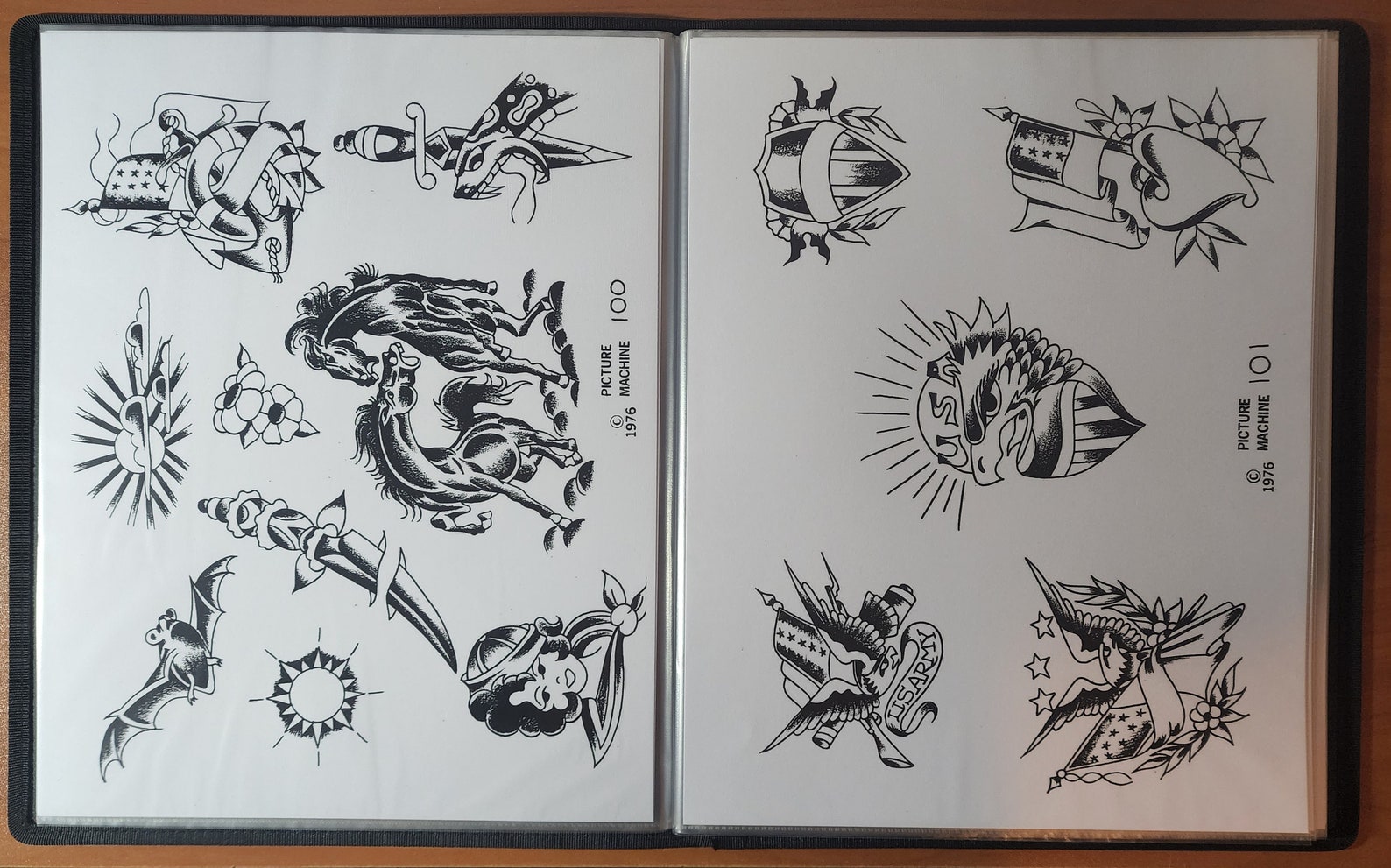 1975-76 Picture Machine Spaulding & Rogers Traditional Vintage Tattoo ...