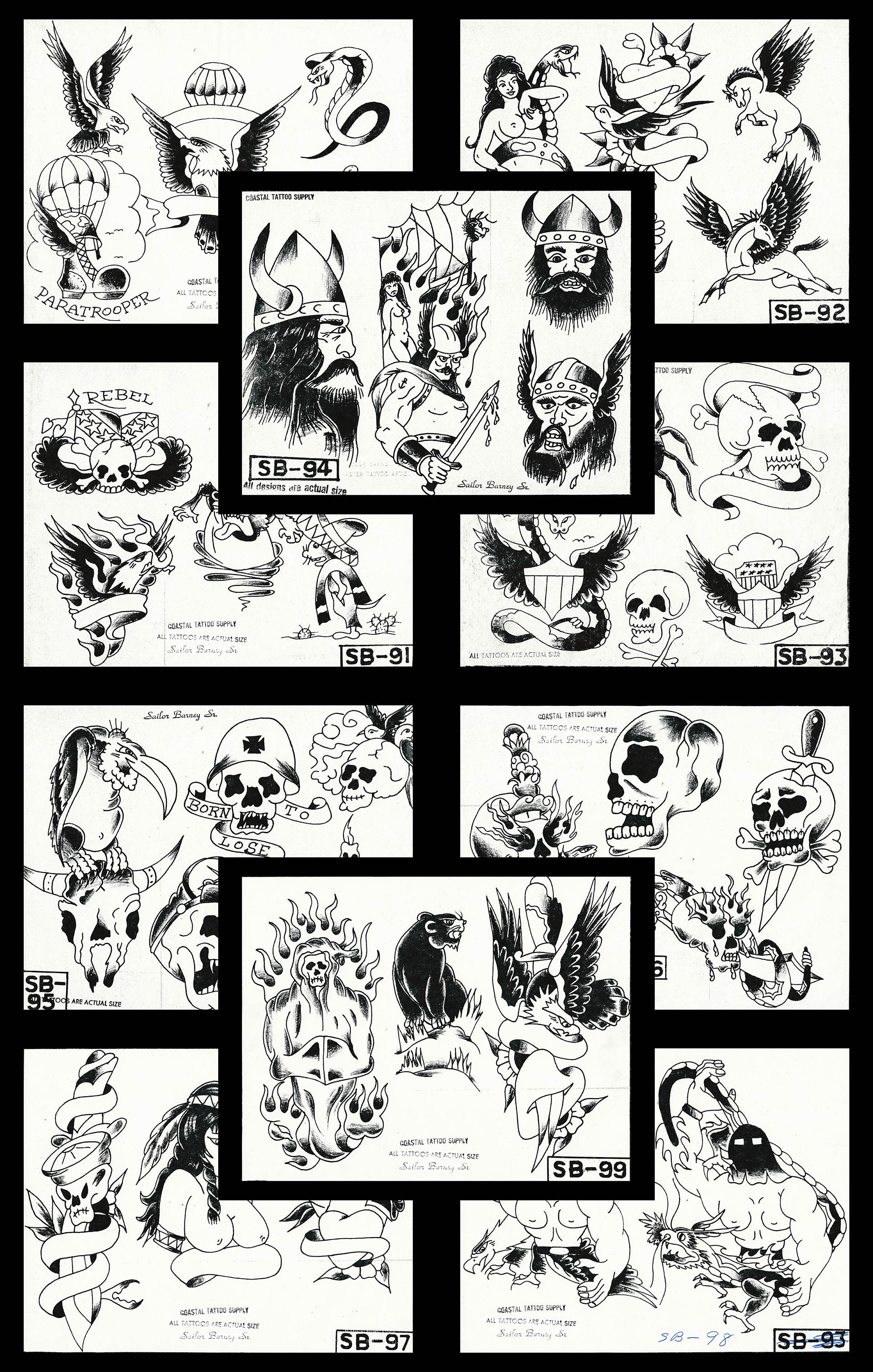 RARE 1970's Sailor Barney Traditional Vintage Style Tattoo - Etsy