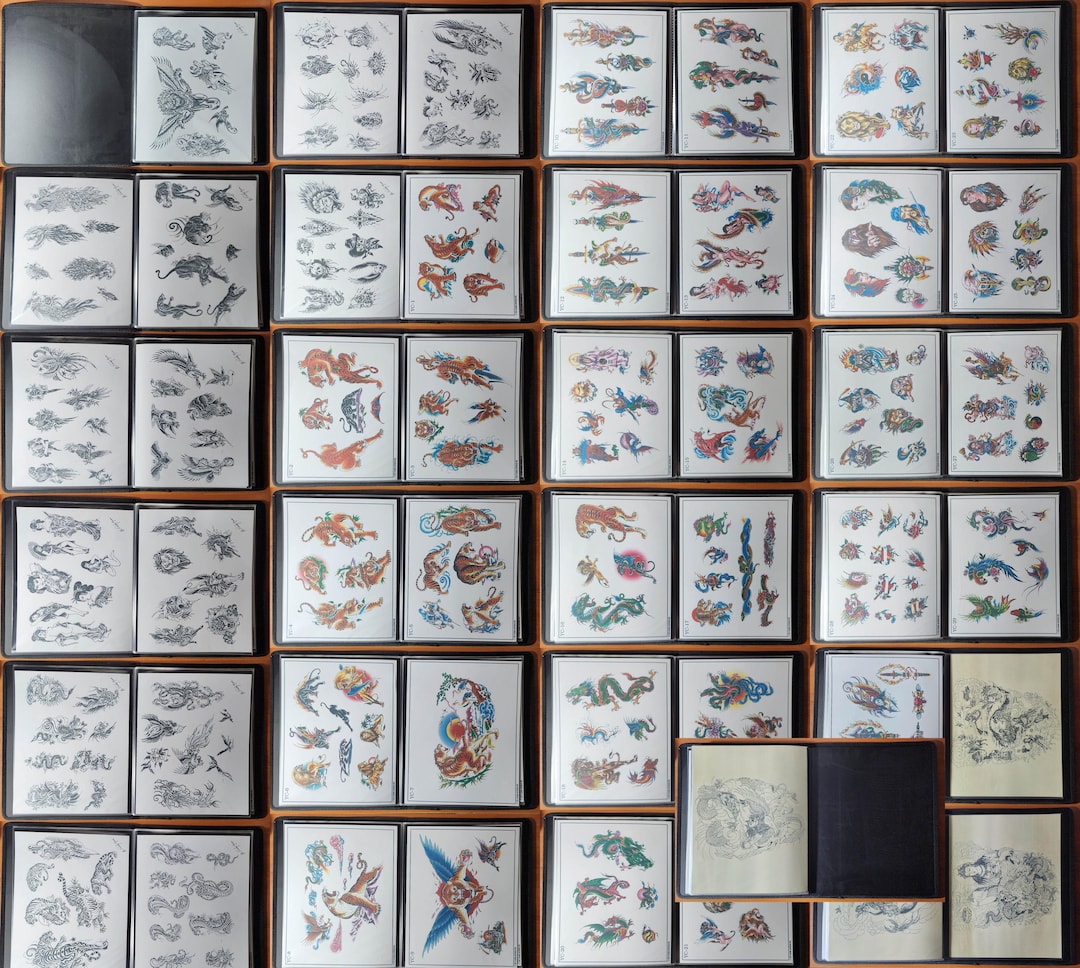Pinky Yun Japanese Traditional Vintage 48 Sheets Tattoo Flash in ...