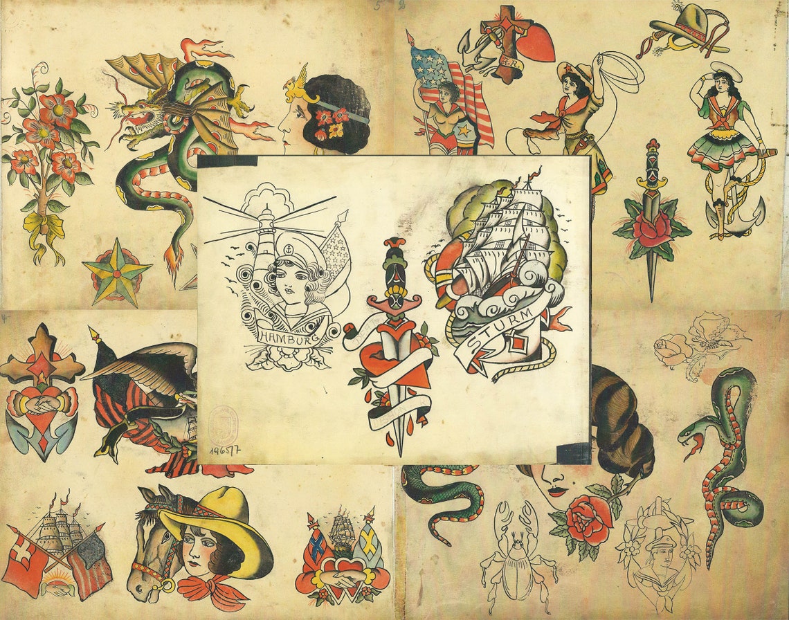 Christian Warlich Traditional, Vintage, Old School Style Tattoo Flash ...
