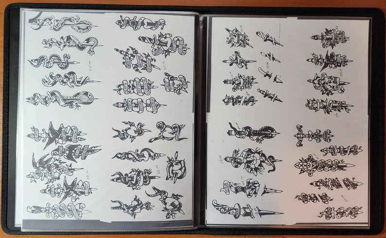 Rare Milton Zeis Tattoo Flash Collection in Portfolio Book, 48 Pages ...