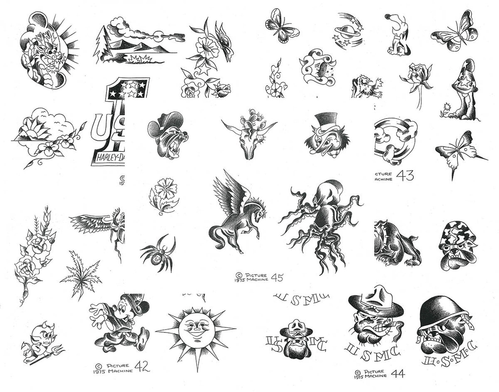 1975 Picture Machine Spaulding & Rogers Traditional Vintage Tattoo ...