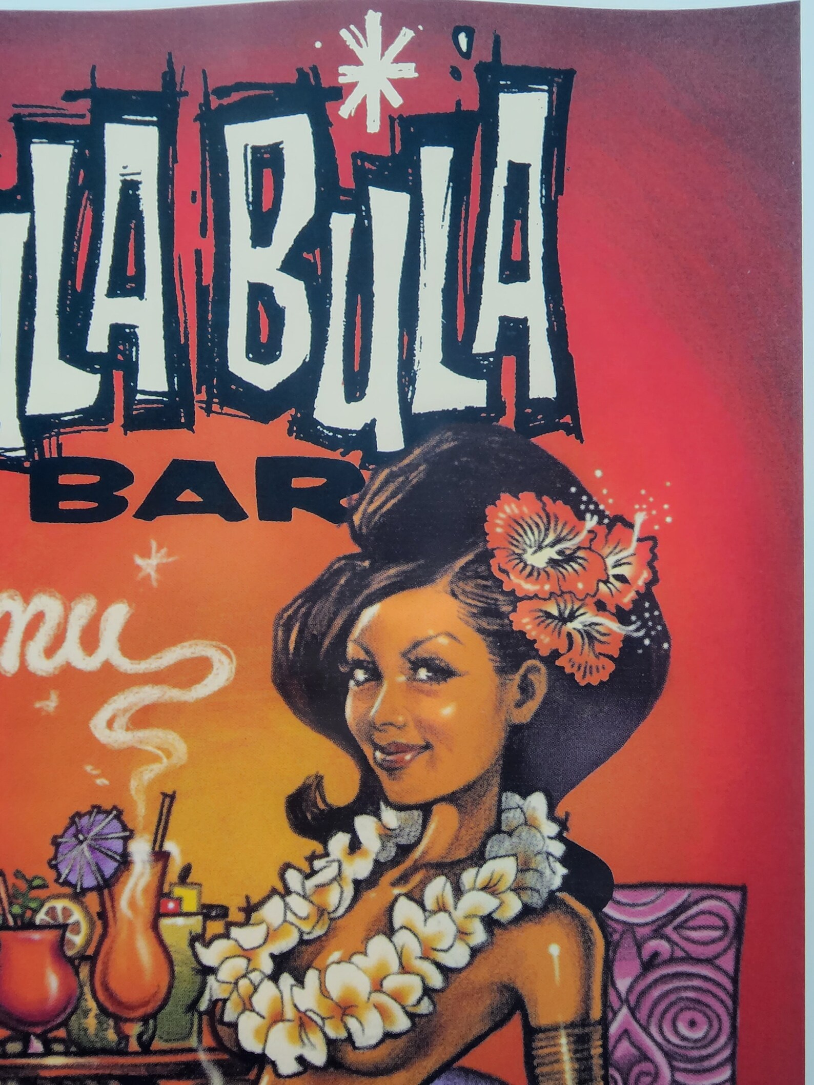 Rockin Jelly Bean Hula Bula Tiki Bar Hula Girl RJB PROMO POSTER ...