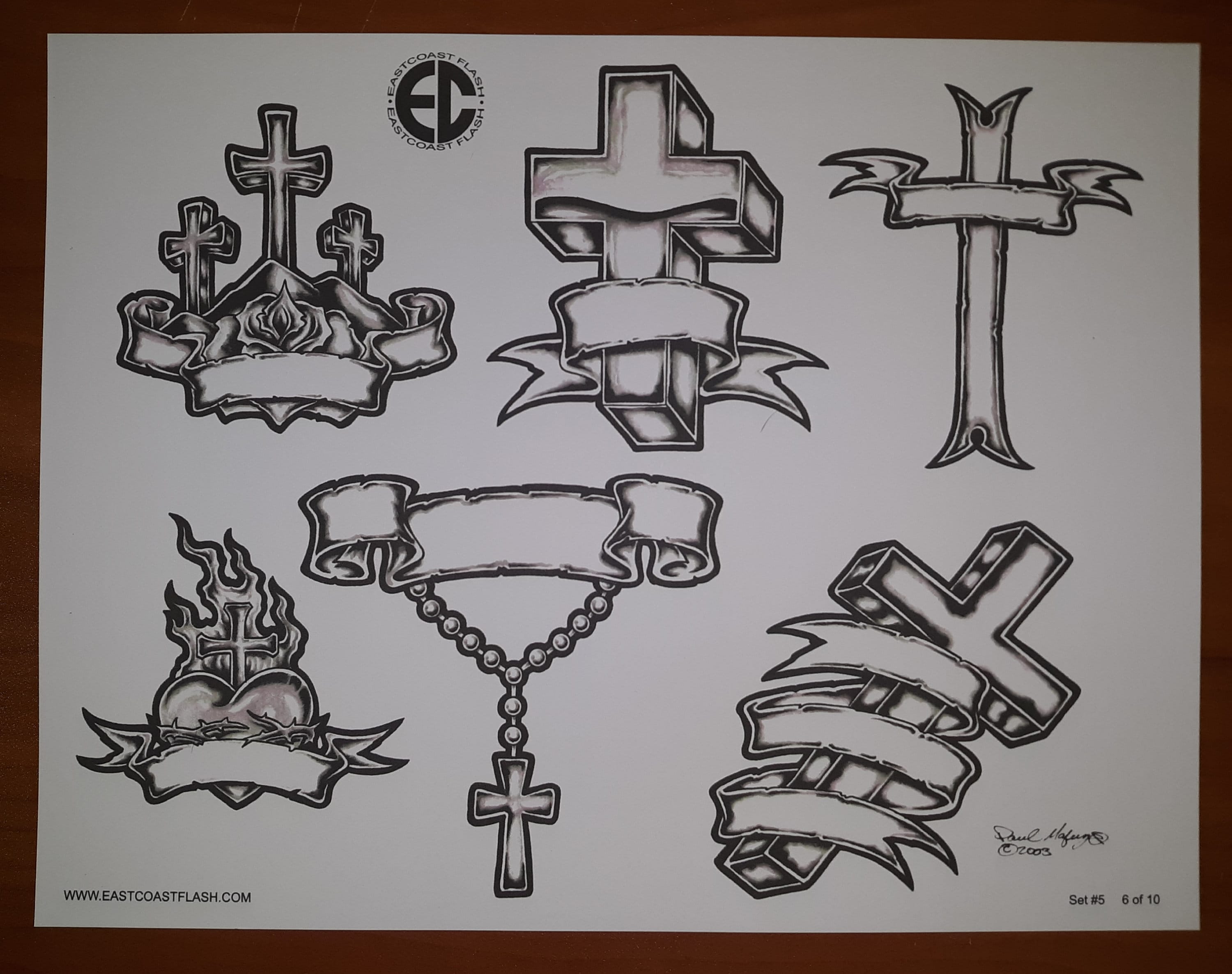 Black and Gray Religious Tattoo Flash 10 Sheets W/ Lines, 11x14 Praying ...