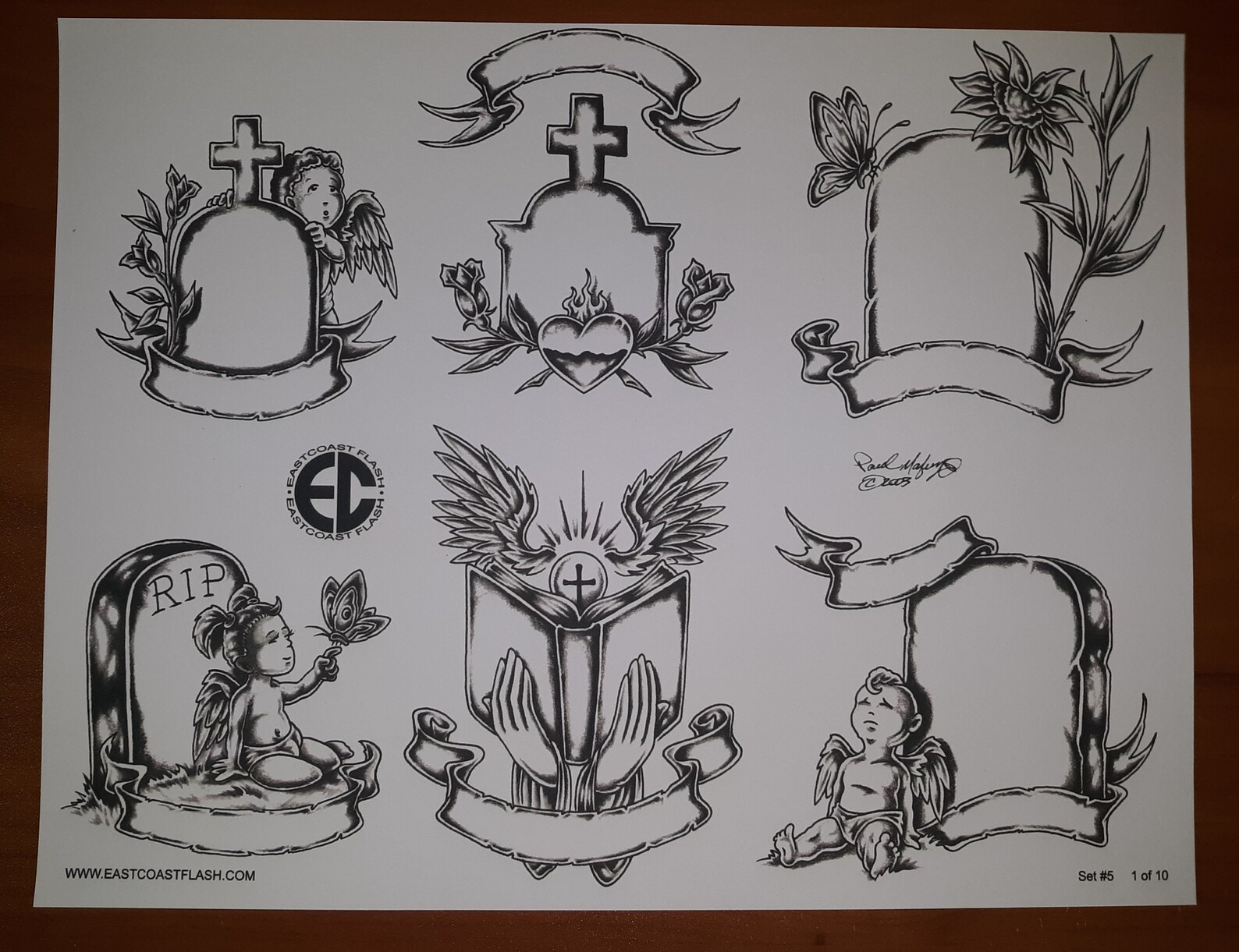Black and Gray Religious Tattoo Flash 10 Sheets W/ Lines - Etsy