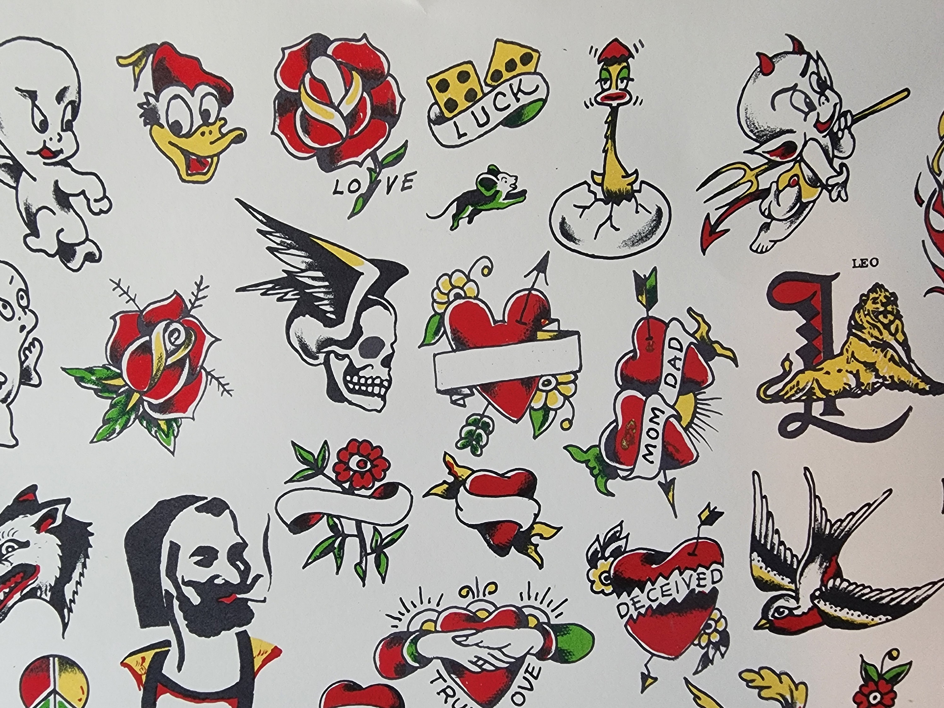 Milton Zeis Traditional Vintage Tattoo Flash Pork Chop Sheet 13X19 High ...