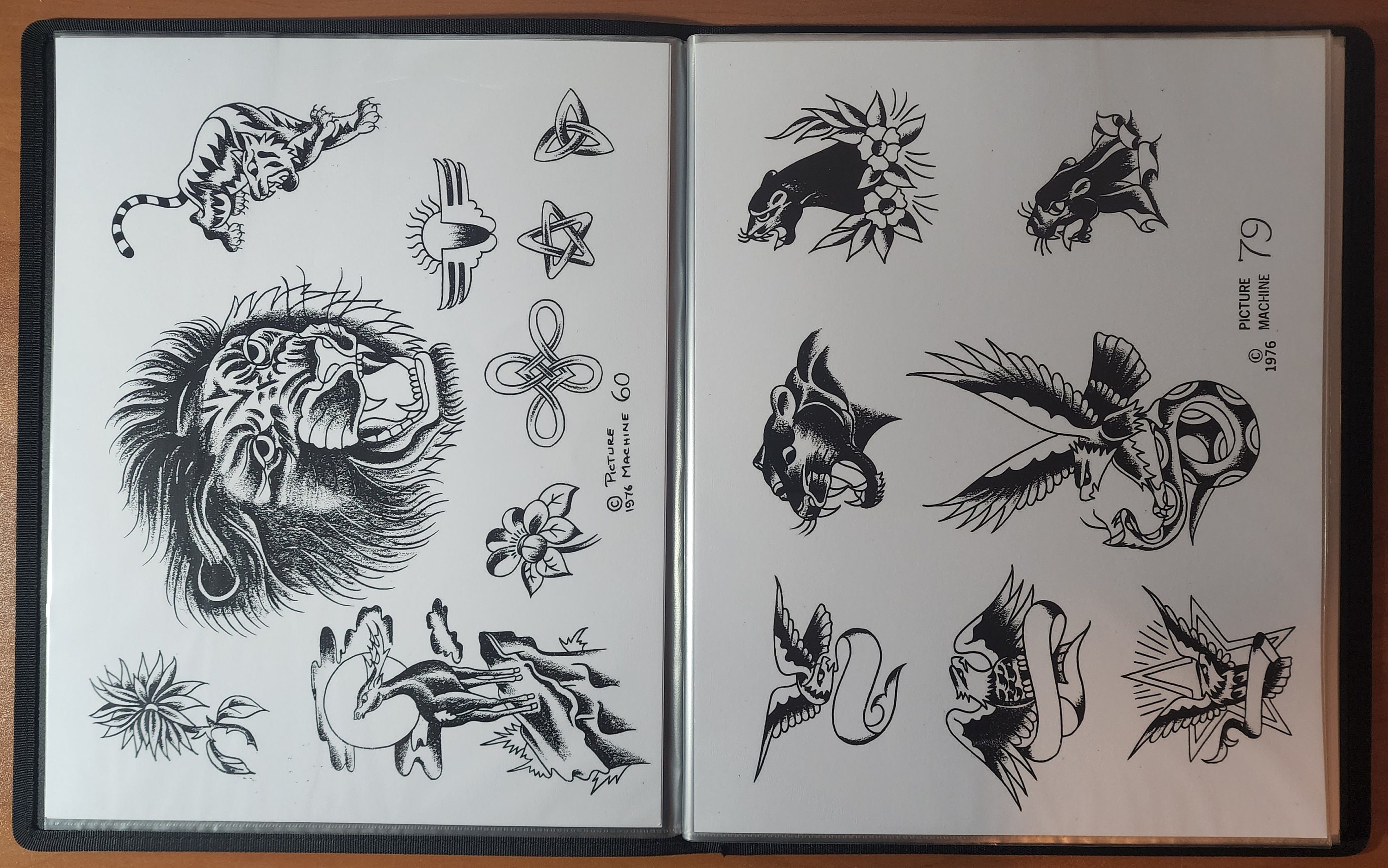 1975-76 Picture Machine Spaulding & Rogers Traditional Vintage Tattoo ...