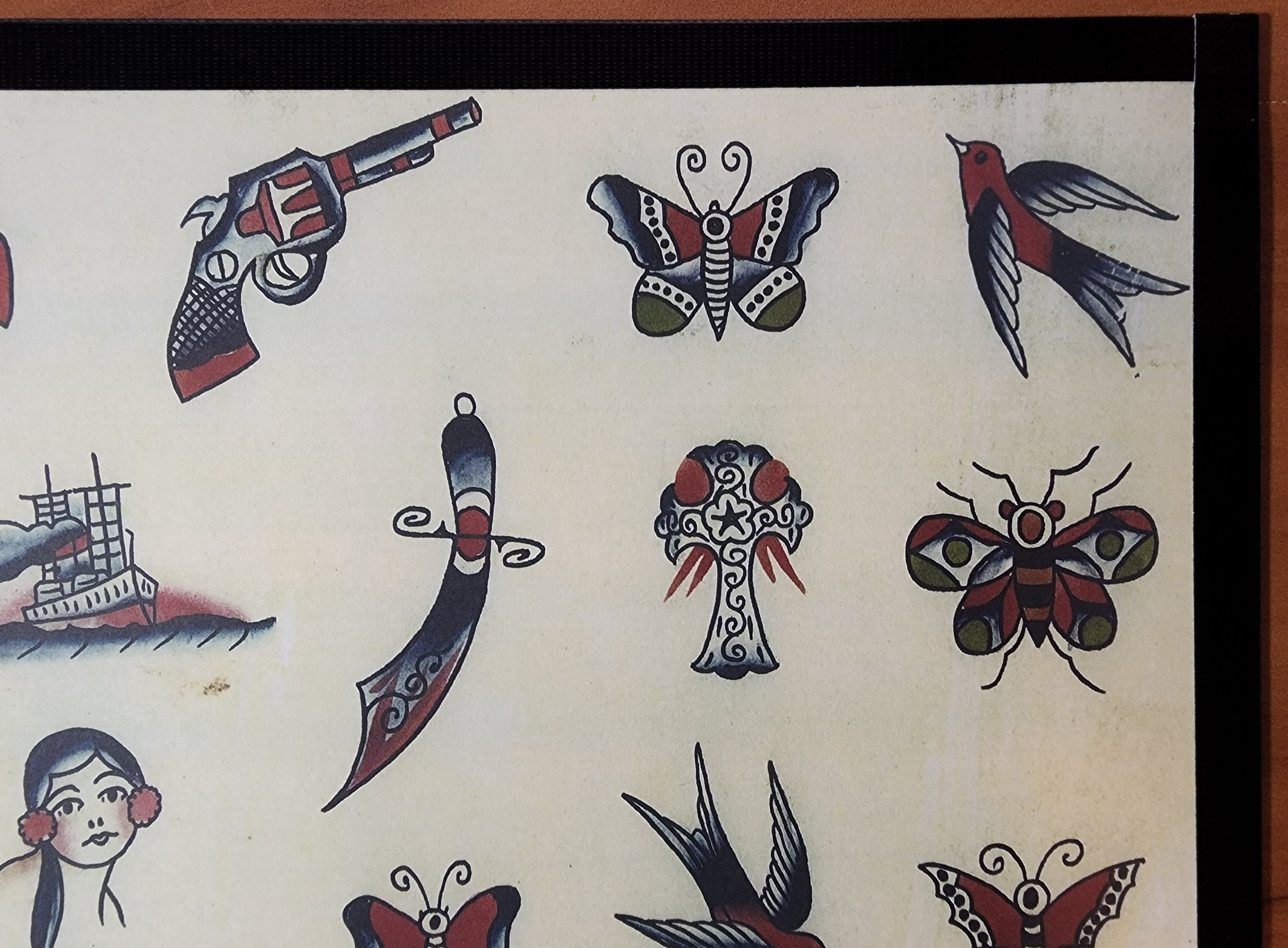 Bert Grimm Traditional Vintage Style Tattoo Flash Sheet 11x14" Sword ...