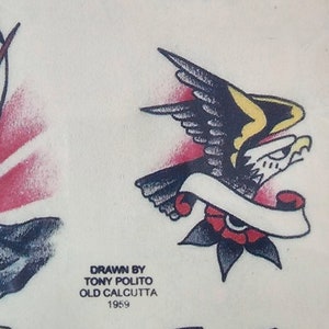 Tony Polito Old Calcutta Traditional Vintage Style Tattoo Flash Sheet ...