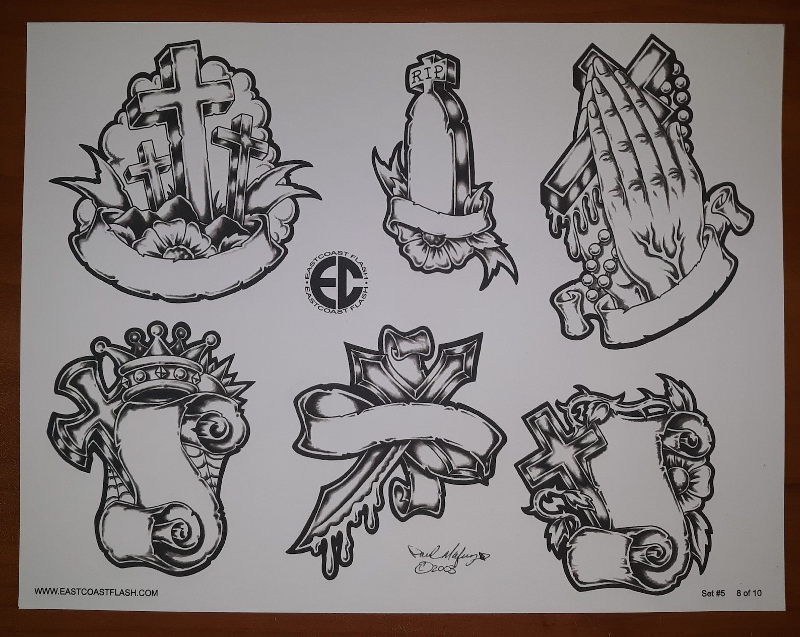 Black and Gray Religious Tattoo Flash 10 Sheets W/ Lines - Etsy