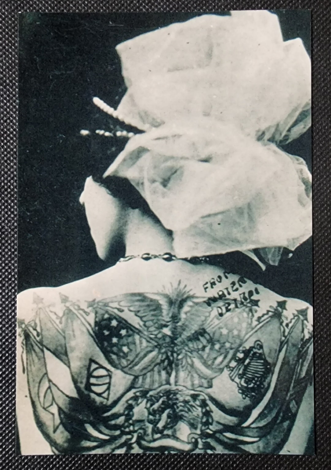 Vintage Percy Waters Traditional Tattoo Artist, Tattooed Woman B&W ...