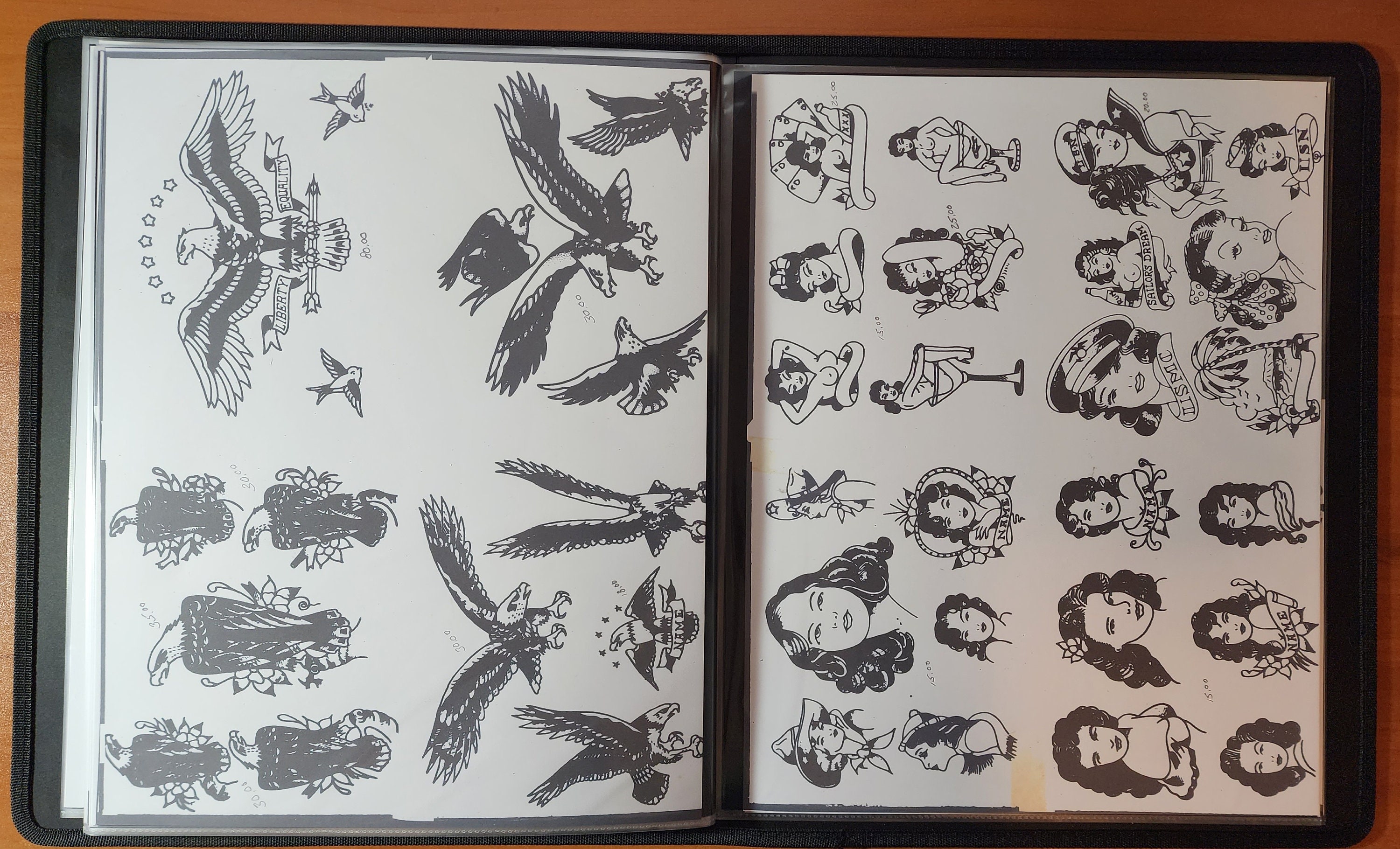 Rare Milton Zeis Tattoo Flash Collection in Portfolio Book, 48 Pages ...