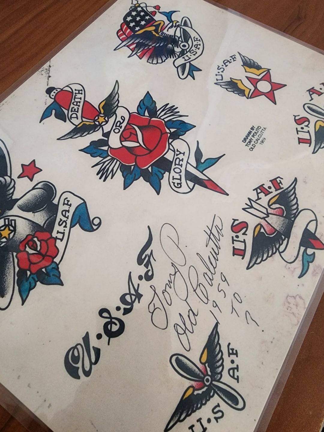 Tony Polito Old Calcutta Traditional Vintage Style Tattoo Flash Sheet ...