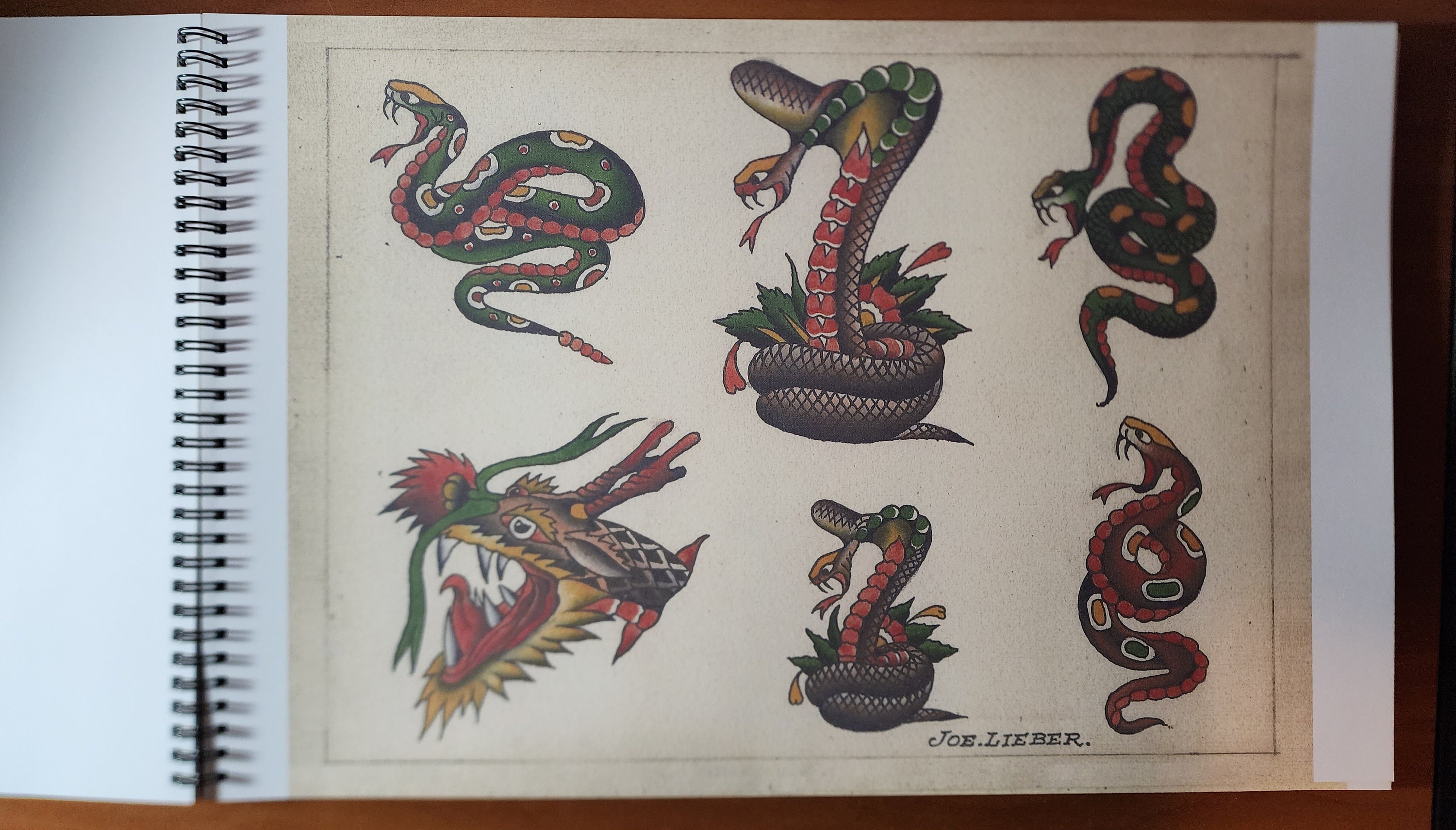 RARE Brooklyn Joe Lieber Old Traditional Vintage Style Tattoo Flash ...
