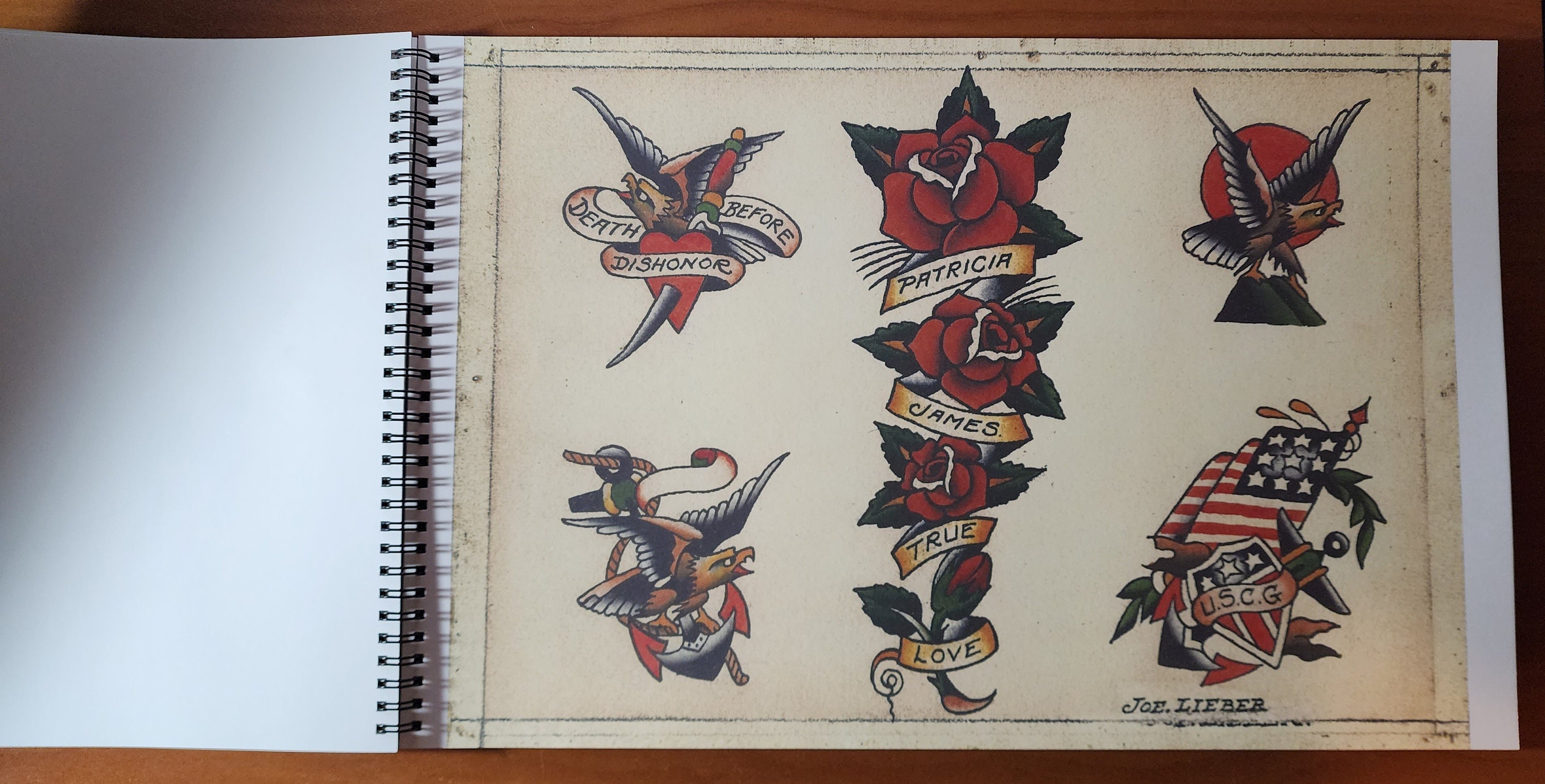 RARE Brooklyn Joe Lieber Old Traditional Vintage Style Tattoo Flash ...