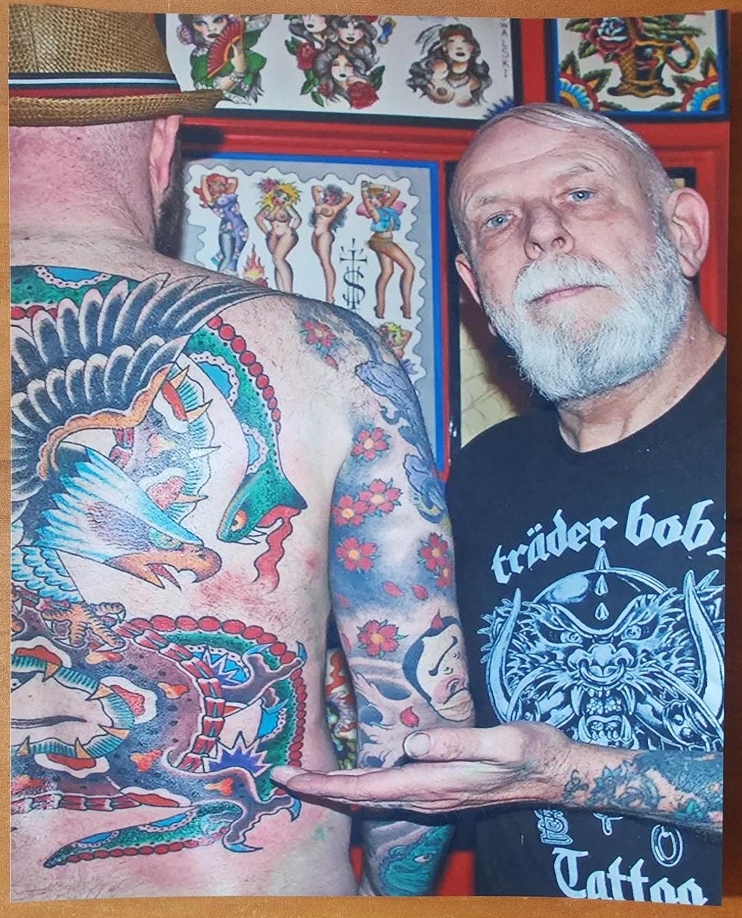 Bob Roberts Tattoo Artist Traditional Vintage 8X10 Color Photo Battle ...