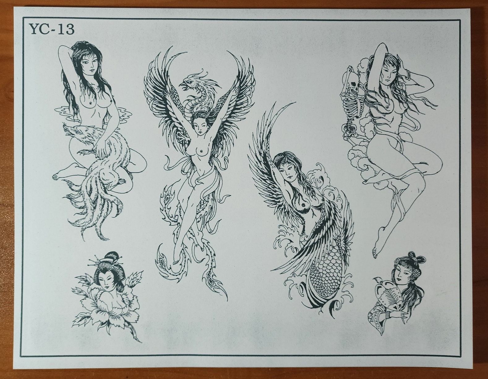 Pinky Yun Traditional Japanese Vintage Tattoo Flash Set 15 Sheets With ...