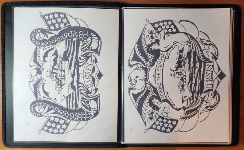 Rare Milton Zeis Tattoo Flash Collection in Portfolio Book, 48 Pages ...