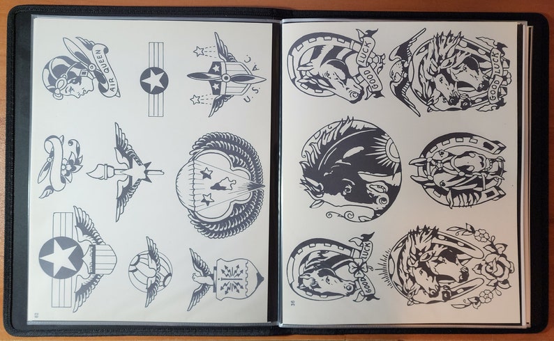 Rare Milton Zeis Tattoo Flash Collection in Portfolio Book, 48 Pages ...