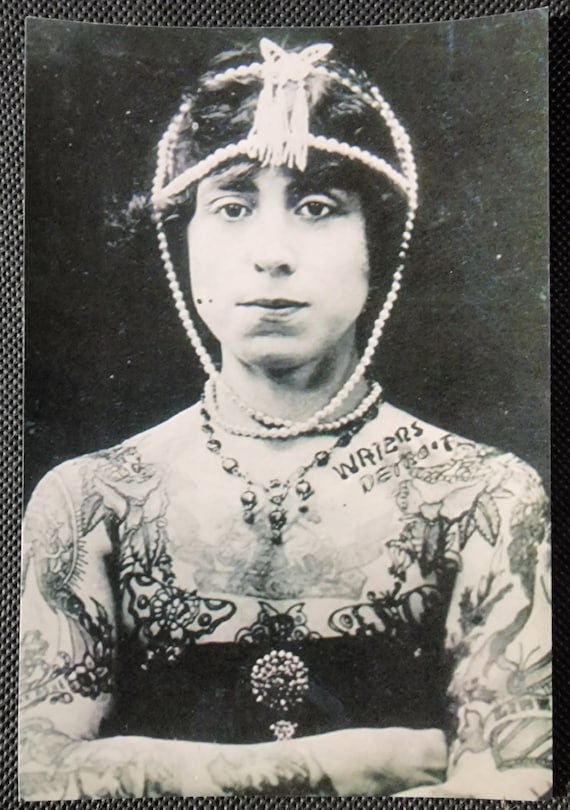 Vintage Percy Waters Traditional Tattoo Artist Tattooed Woman - Etsy