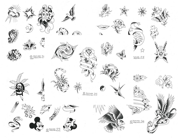 Huck Spaulding Tattoo Flash
