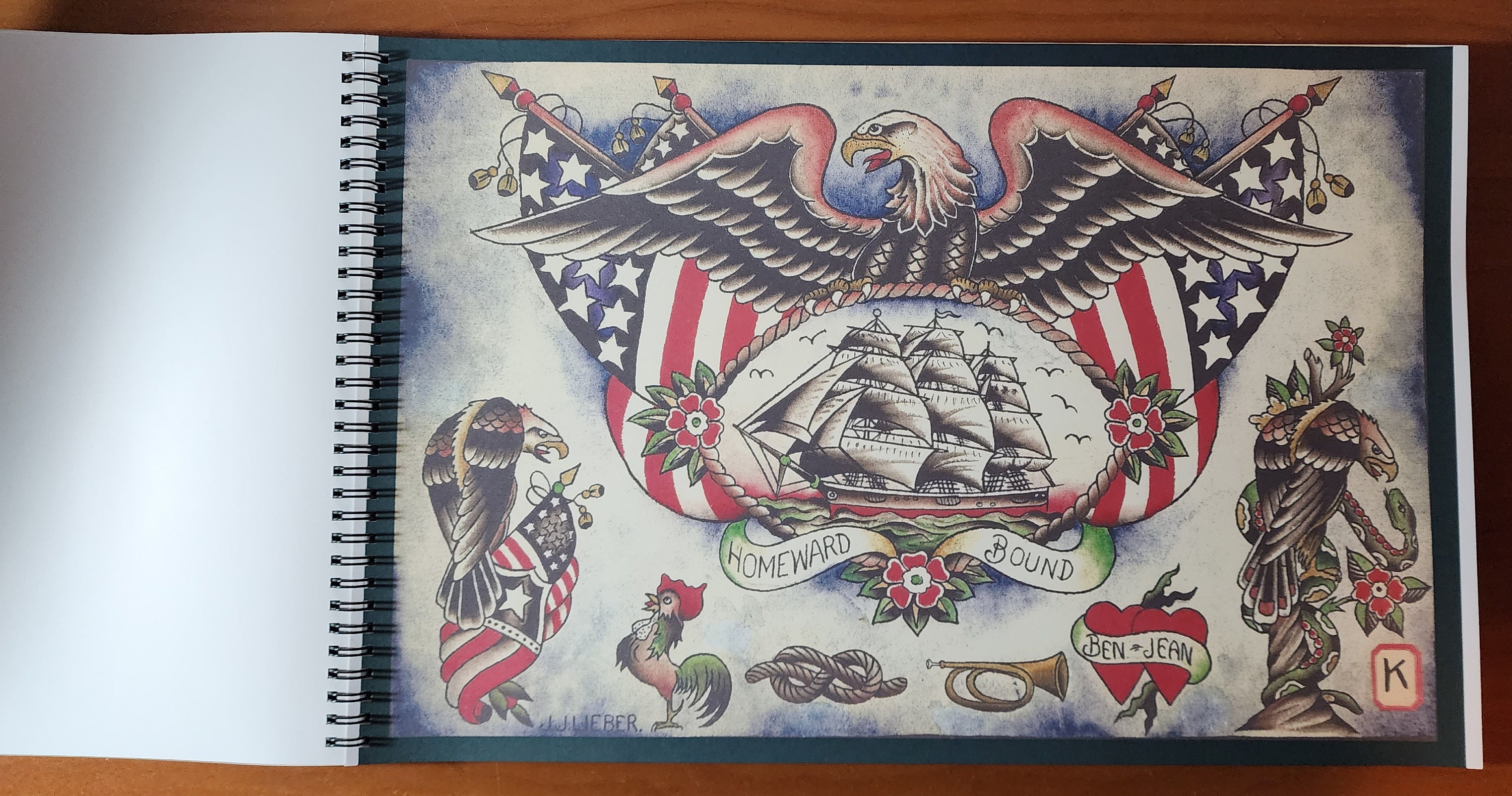 RARE Brooklyn Joe Lieber Old Traditional Vintage Style Tattoo Flash ...