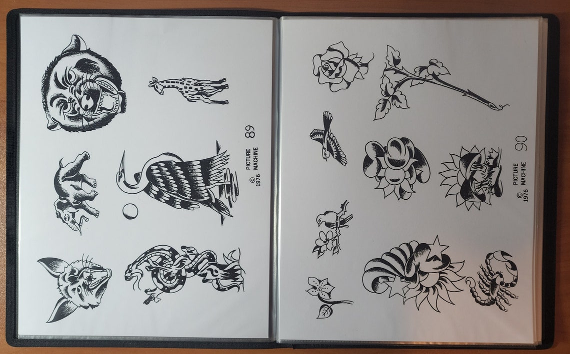 1975-76 Picture Machine Spaulding & Rogers Traditional Vintage Tattoo ...