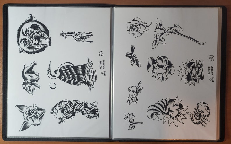 1975-76 Picture Machine Spaulding & Rogers Traditional Vintage Tattoo ...