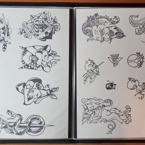 Rare Milton Zeis Tattoo Flash Collection in Portfolio Book, 48 Pages ...