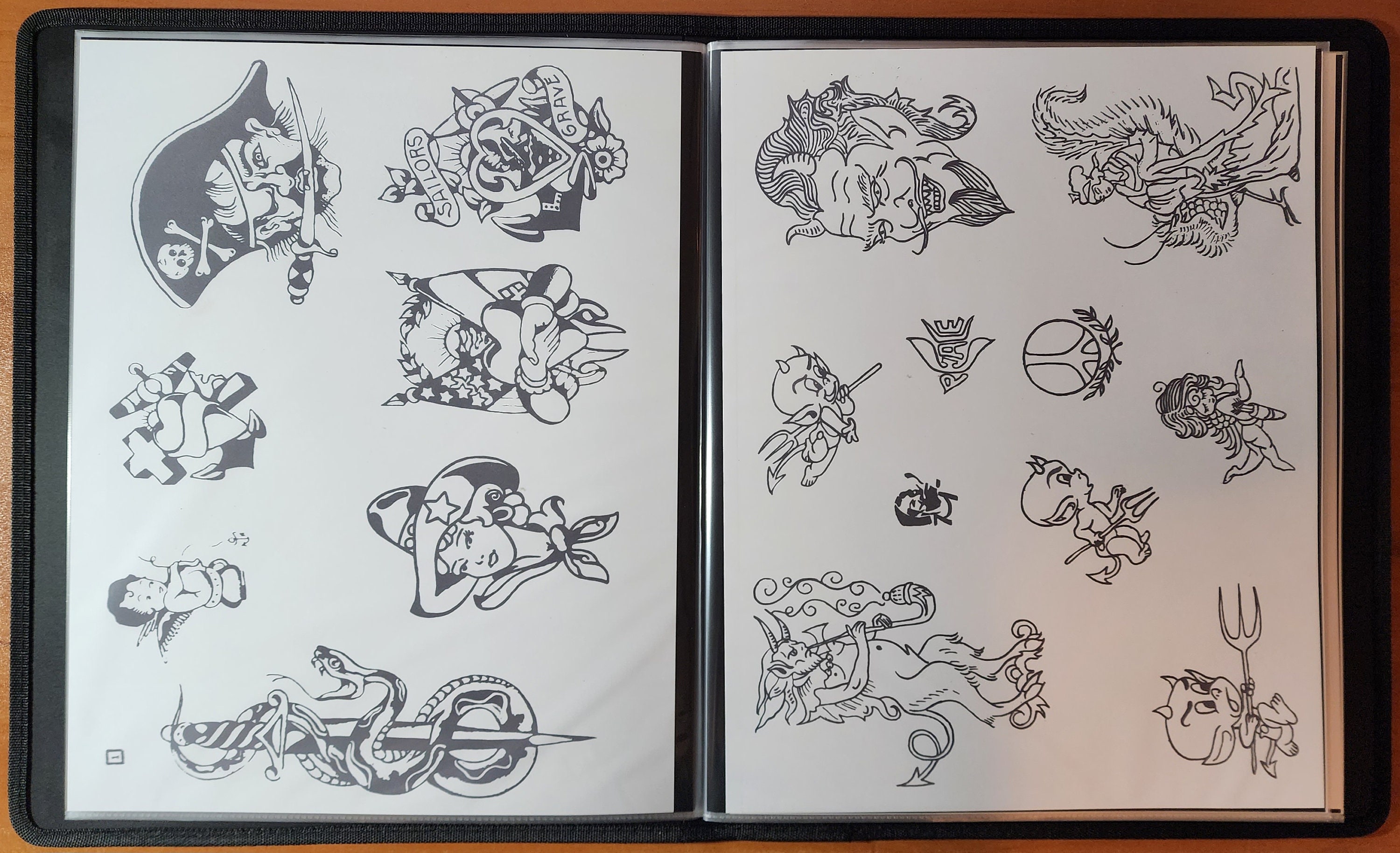 Rare Milton Zeis Tattoo Flash Collection in Portfolio Book, 48 Pages ...